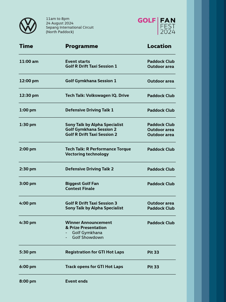 GFF Event Timetable for 24 Aug 2024 | PDF