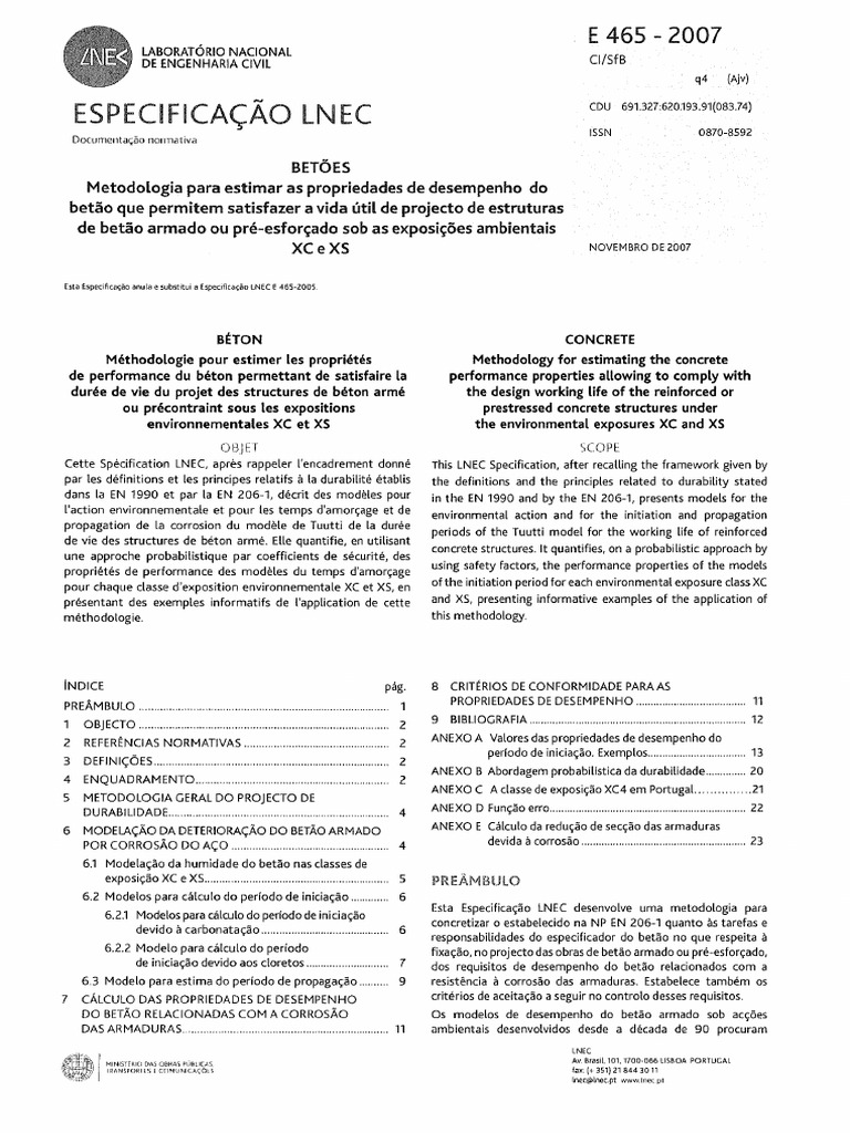 Lnec E465 | PDF