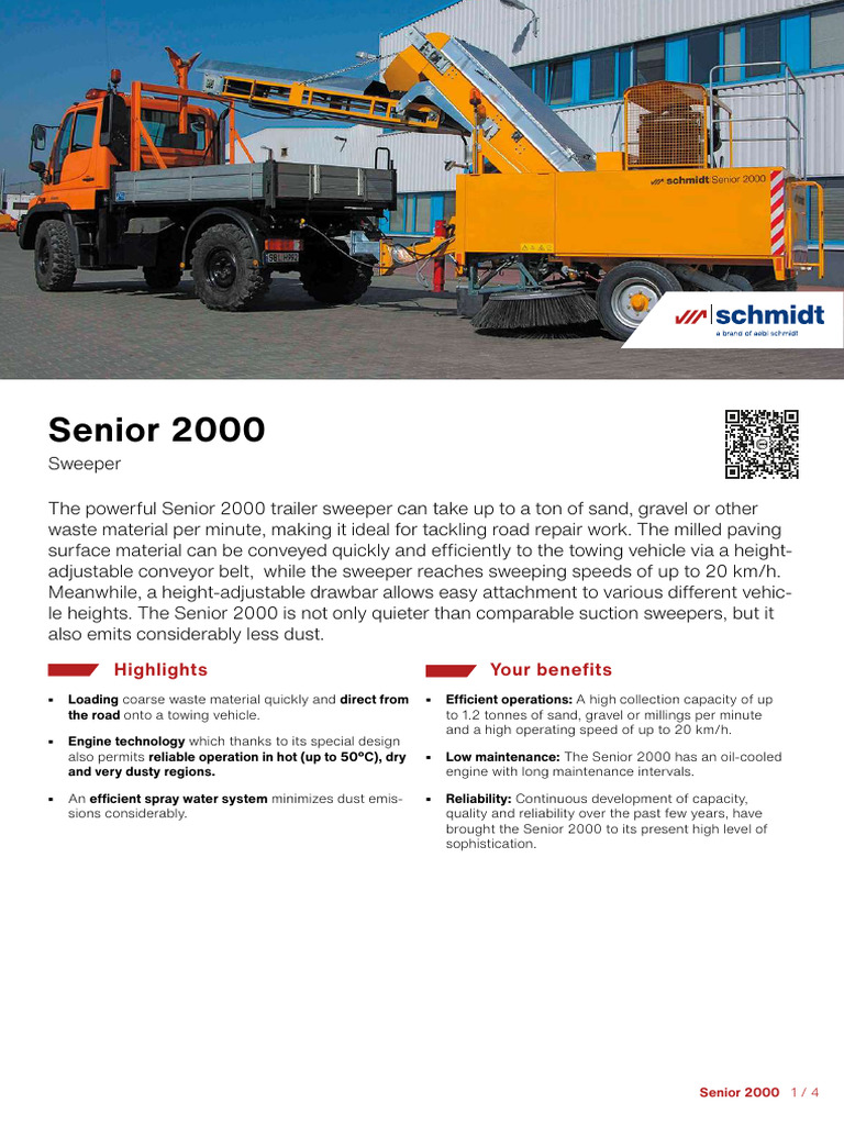 180 PFS Senior-2000 Schmidt Sweepers a4 m en Web | PDF | Elevator | Engines