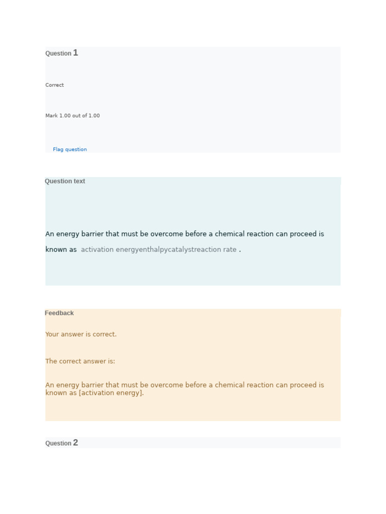 Module 3 Lesson 2 Assignment | PDF | Chemical Reactions | Activation Energy