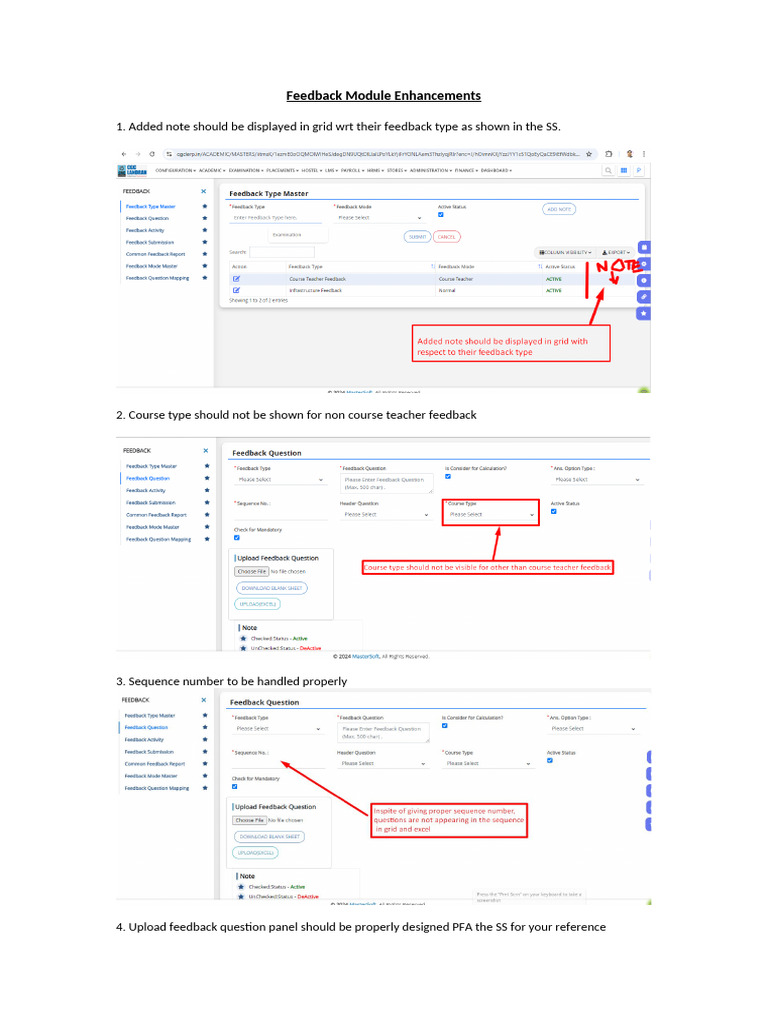 Feedback Module Enhancements | PDF