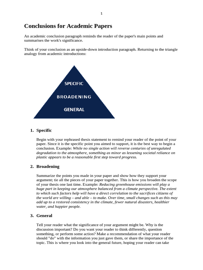 Crafting Effective Academic Conclusions | PDF | Essays | Thesis