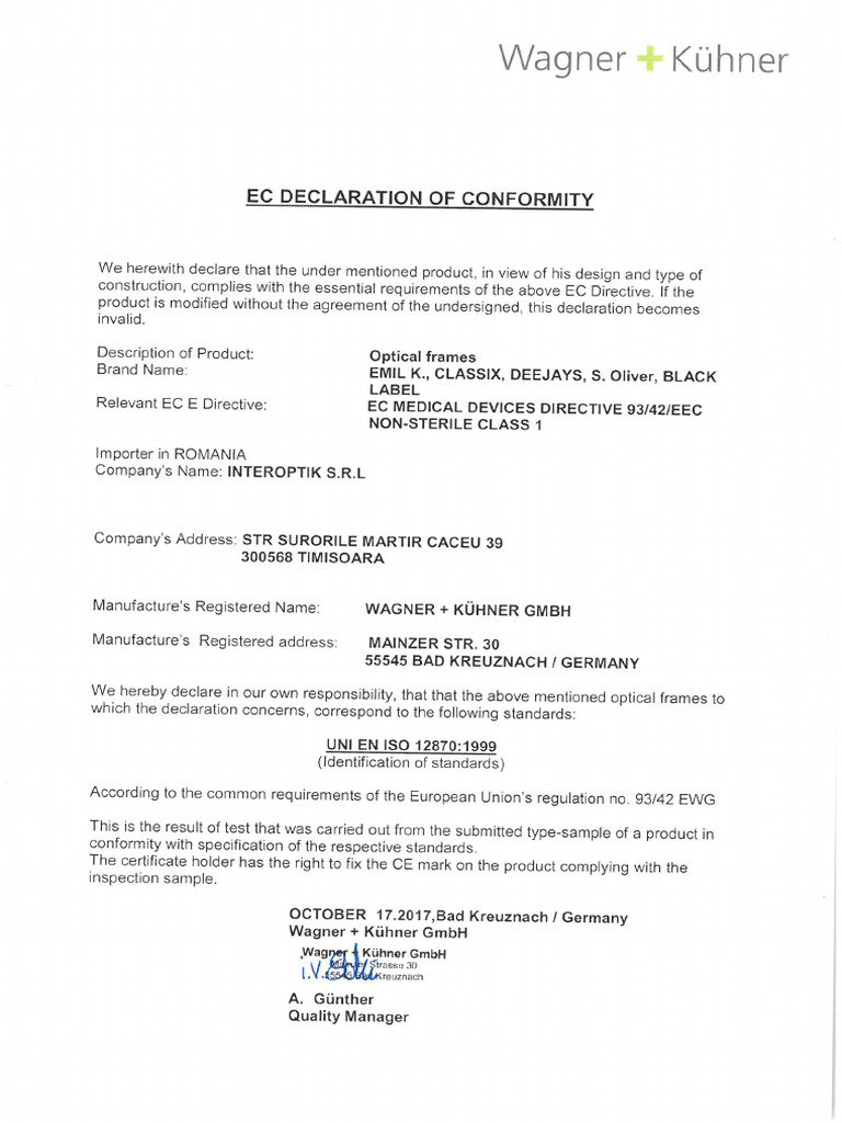 Wagner + Kuhner (Germania) | PDF