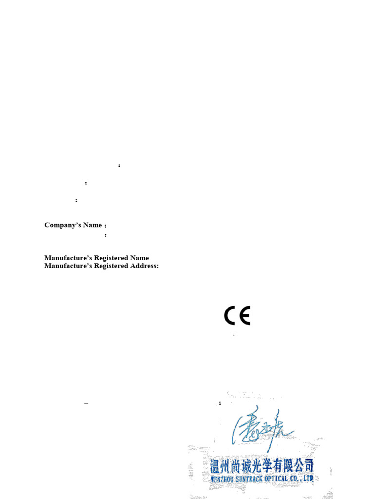 WENZHOU SUNTRACK OPTICAL China | PDF