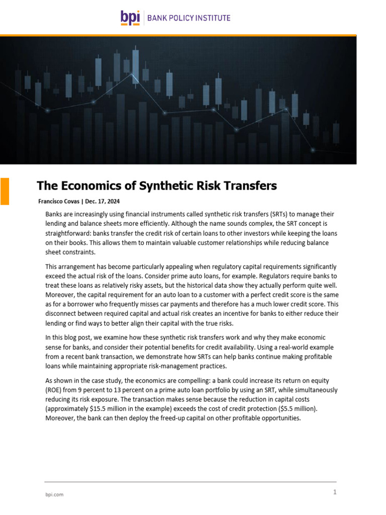 The-Economics-of-Synthetic-Risk-Transfers | PDF | Banks | Loans