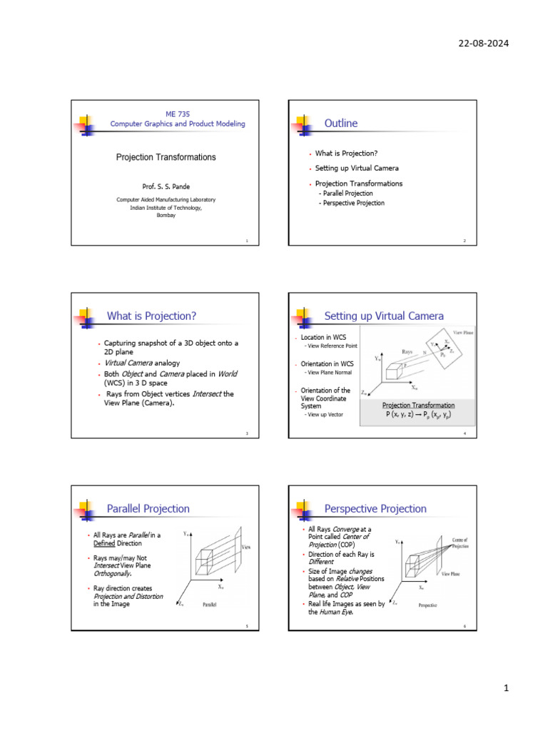 Done L5 Projection Transformations | PDF | Line (Geometry ...