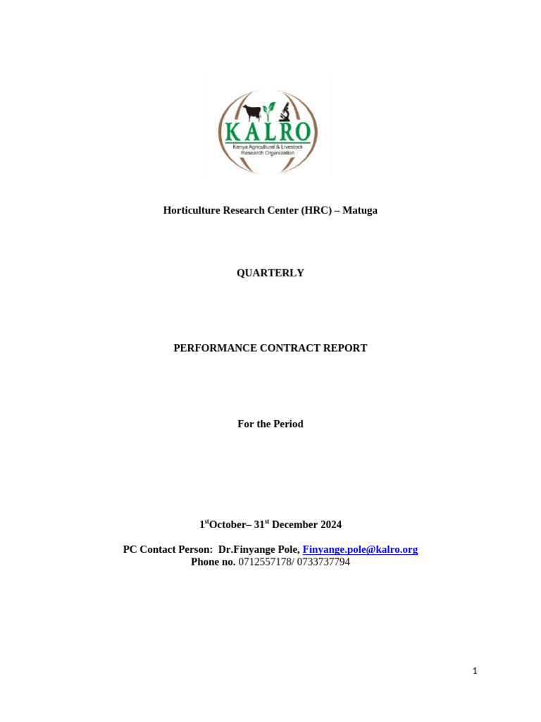 q2 HRC Matuga PC Fy 24.25 | PDF | Agriculture | Climate Change Mitigation