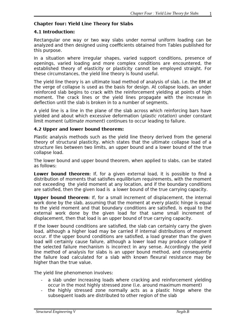 yeild line analysis | PDF | Yield (Engineering) | Deformation (Engineering)