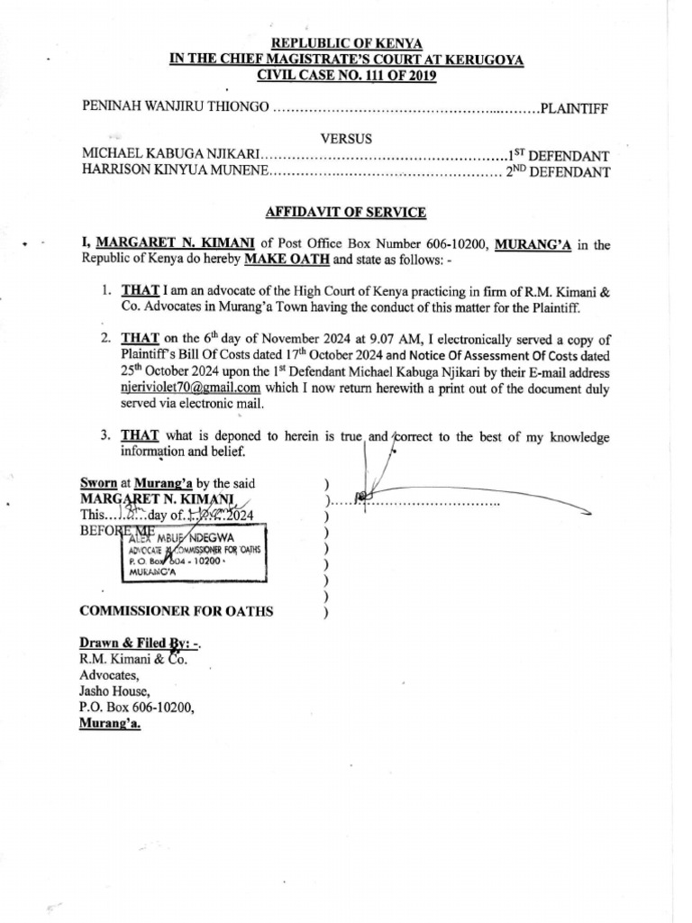Affidavit of Service - 3 | PDF
