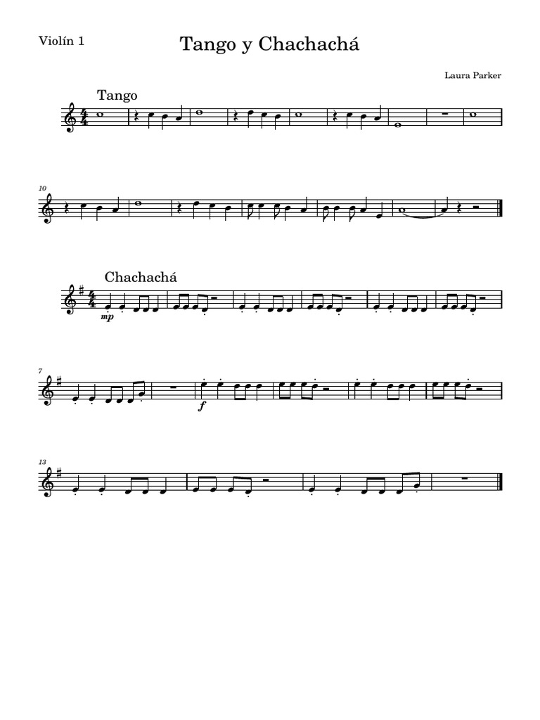 Tango y Cha Cha Cha Violín - 1 | PDF