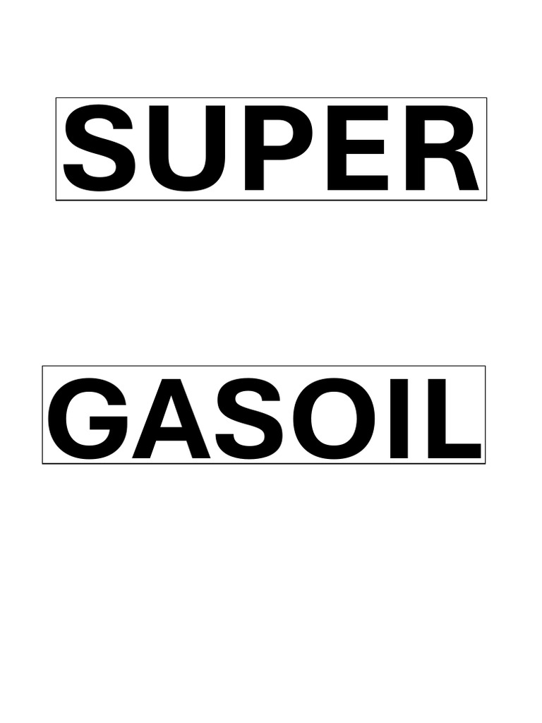 Gasoil Et Super | PDF