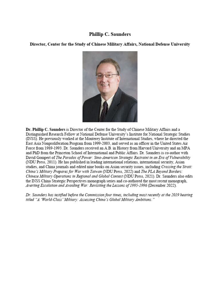 Phillip Saunders Bio | PDF