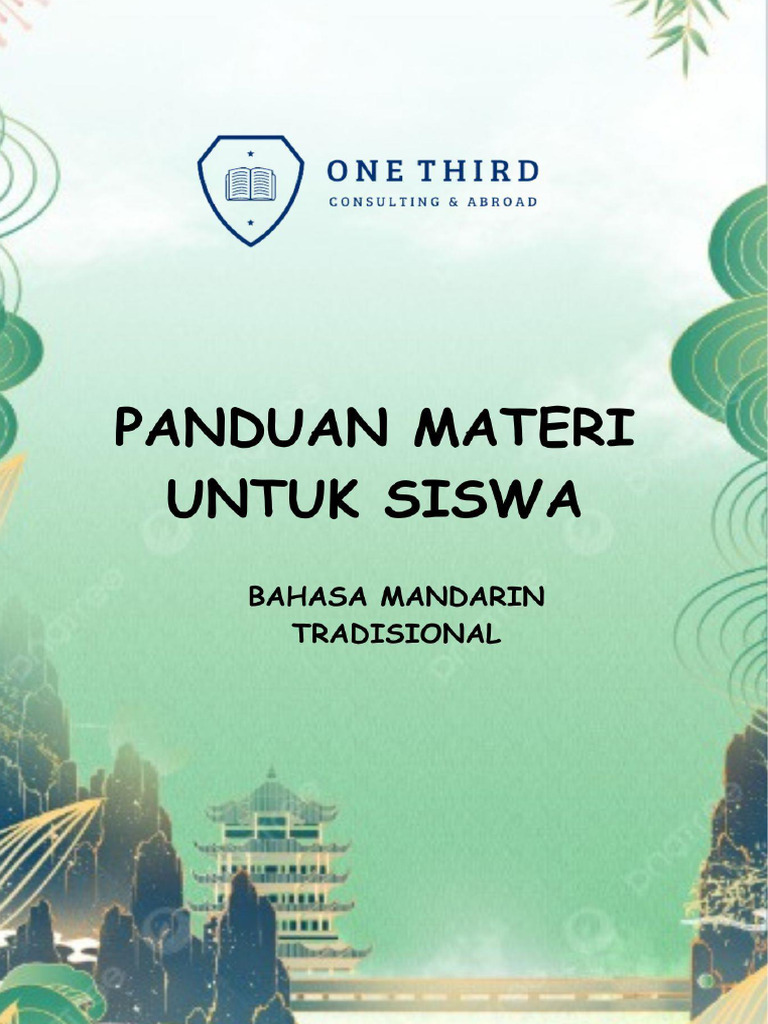 Guideline Mandarin Tradisional Dasar (6 Jam) | PDF