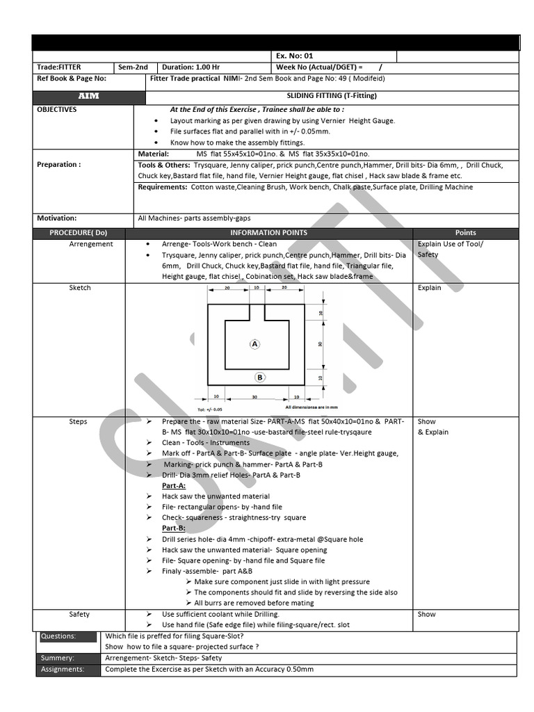 ITI Fitter Demonstration Plans | PDF | Welding | Construction
