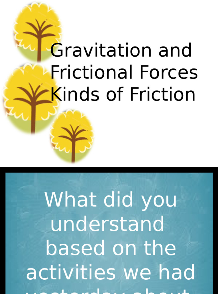 G6 Q3 Week 1-3 Kinds of Friction Part 2 | PDF | Friction | Bearing ...