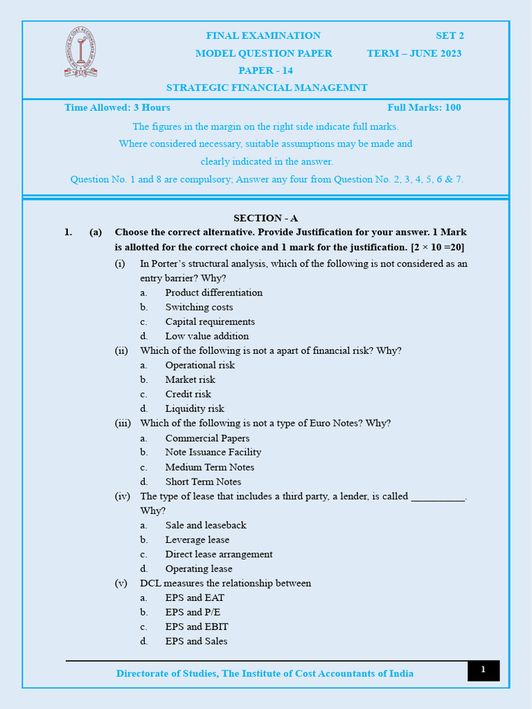 Paper14_Set2 (2) | PDF | Net Present Value | Market (Economics)
