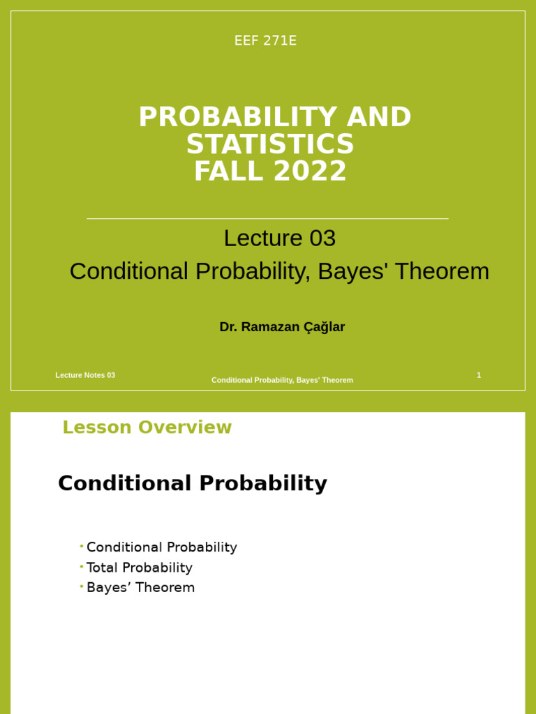 Probability & Statistics Lecture | PDF | Probability | Measure Theory