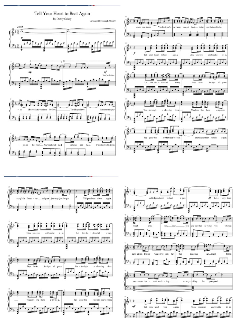 Tell Your Heart To Beat Again - Sheet Music | PDF