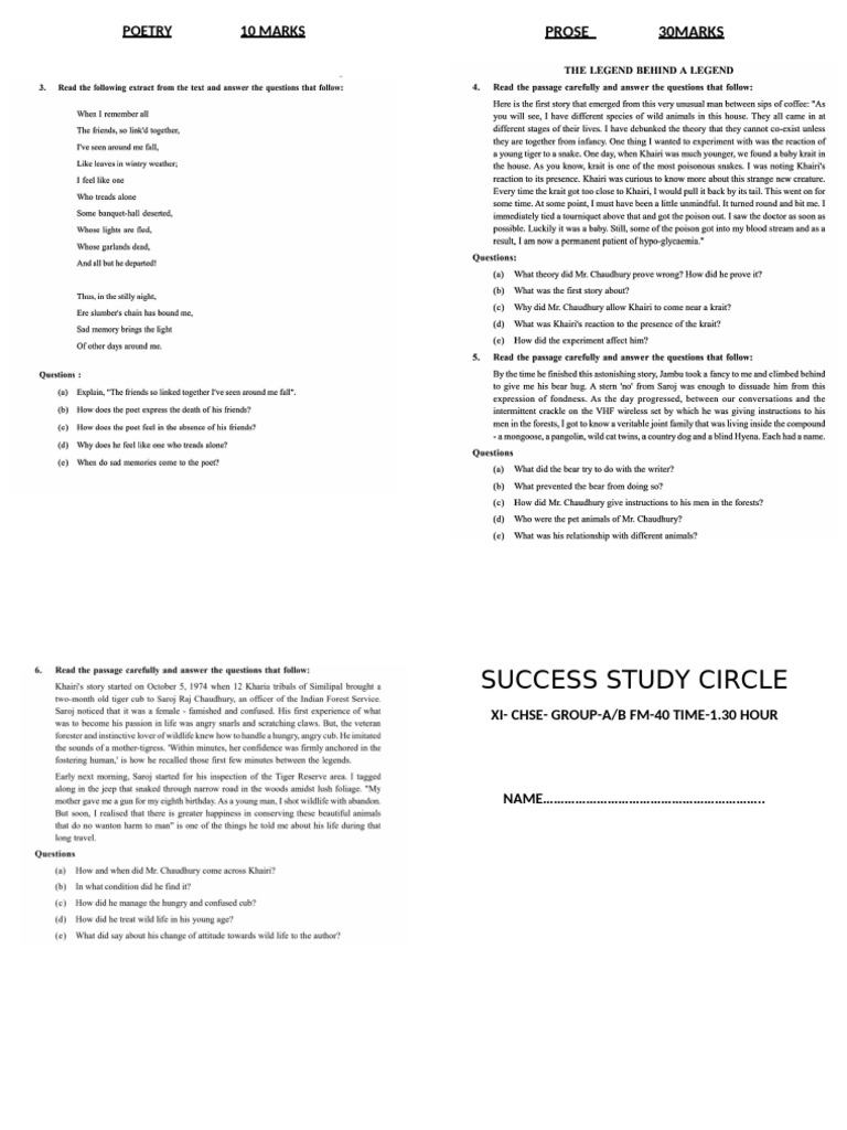 English Prose 2ND Chap and Poetry 2ND Chap | PDF