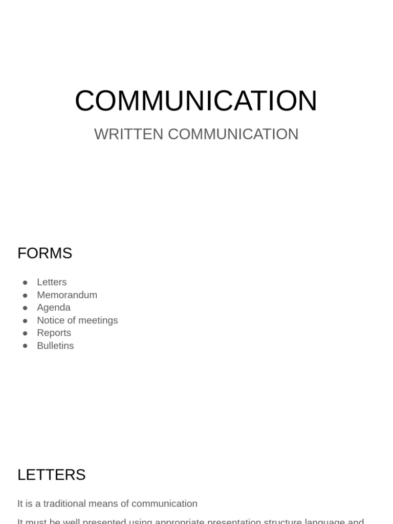Essential Guide to Written Communication | PDF | Communication | Memorandum