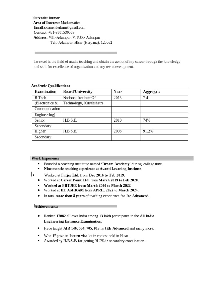 Surender Kumar Resume 22.docx (2) 701967148 | PDF