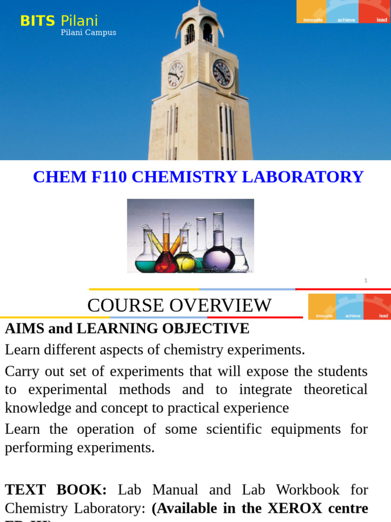Chemistry Laboratory Course Overview | PDF | Titration | Chemistry