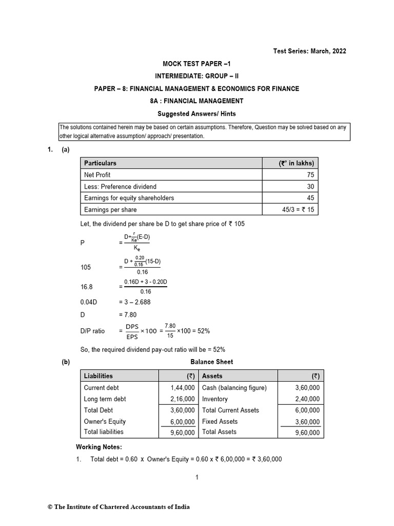 MTP FM Eco Answer Sheet 1 | PDF | Bonds (Finance) | Gross Domestic Product