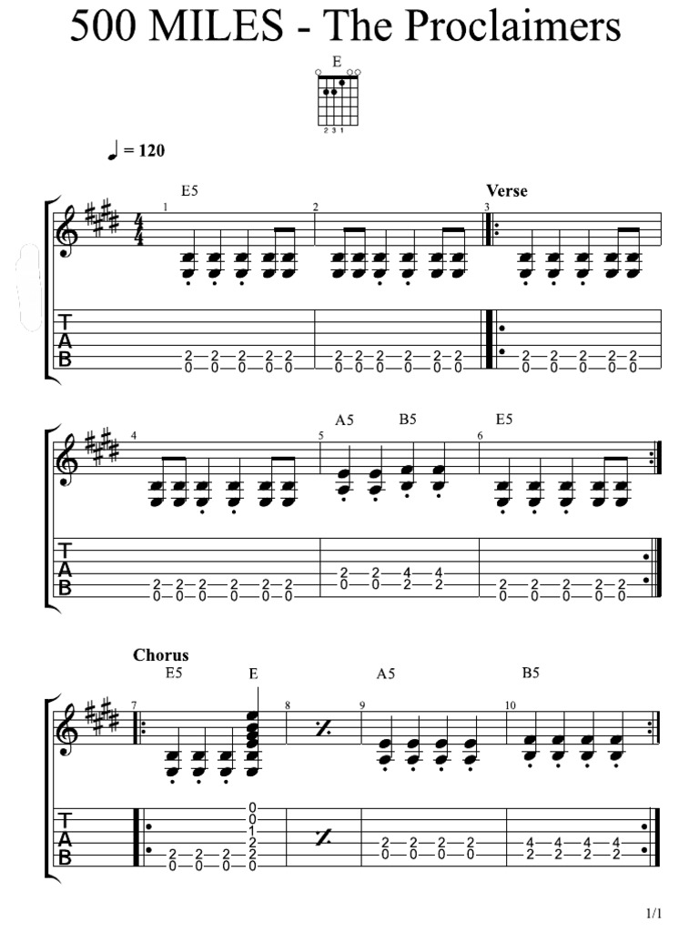 The Proclaimers 500 MILES | PDF