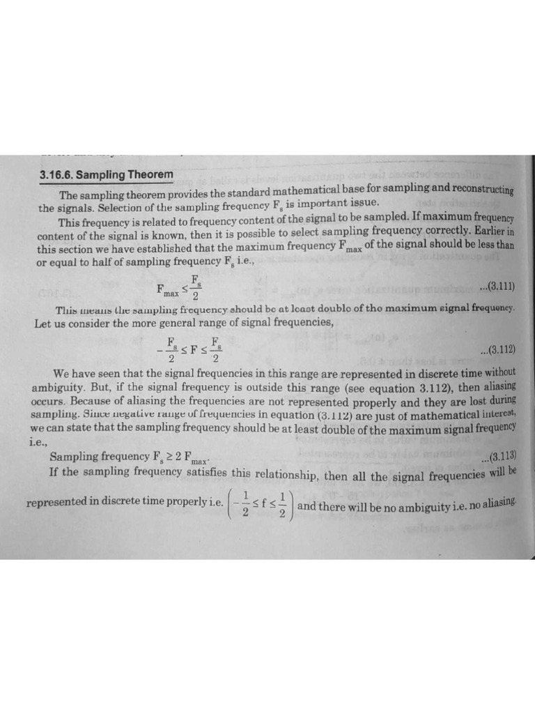Sampling Theorem Pdf