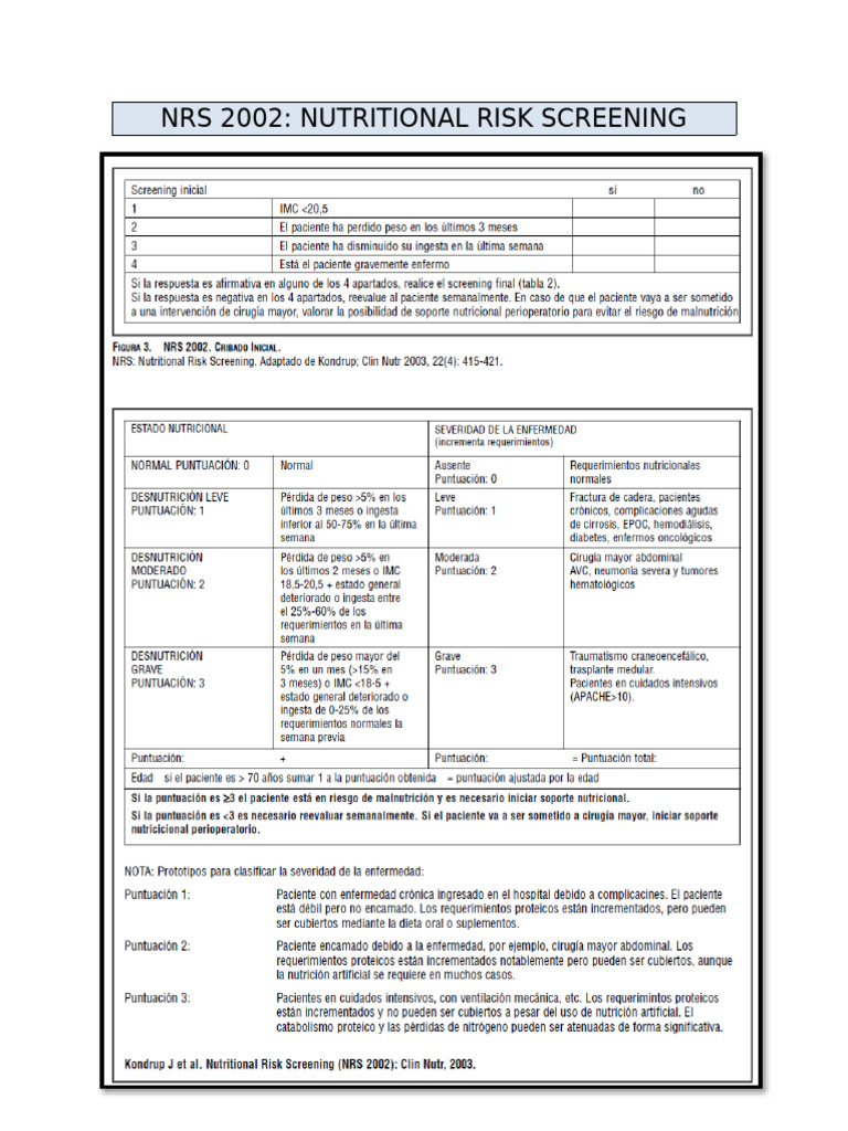 Herramienta - NRS 2002 | PDF