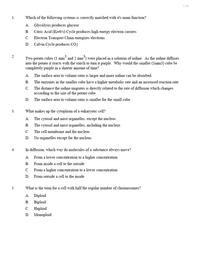 MCQ 3 | PDF | Photosynthesis | Chloroplast