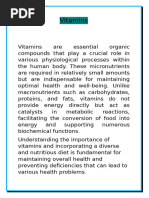 Vitamins Presentation | PDF