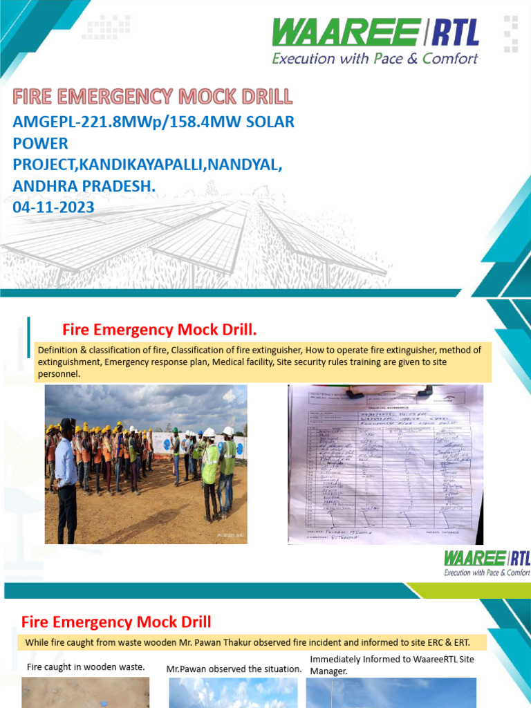 Fire Mock Drill WaareeRTL (1) | PDF