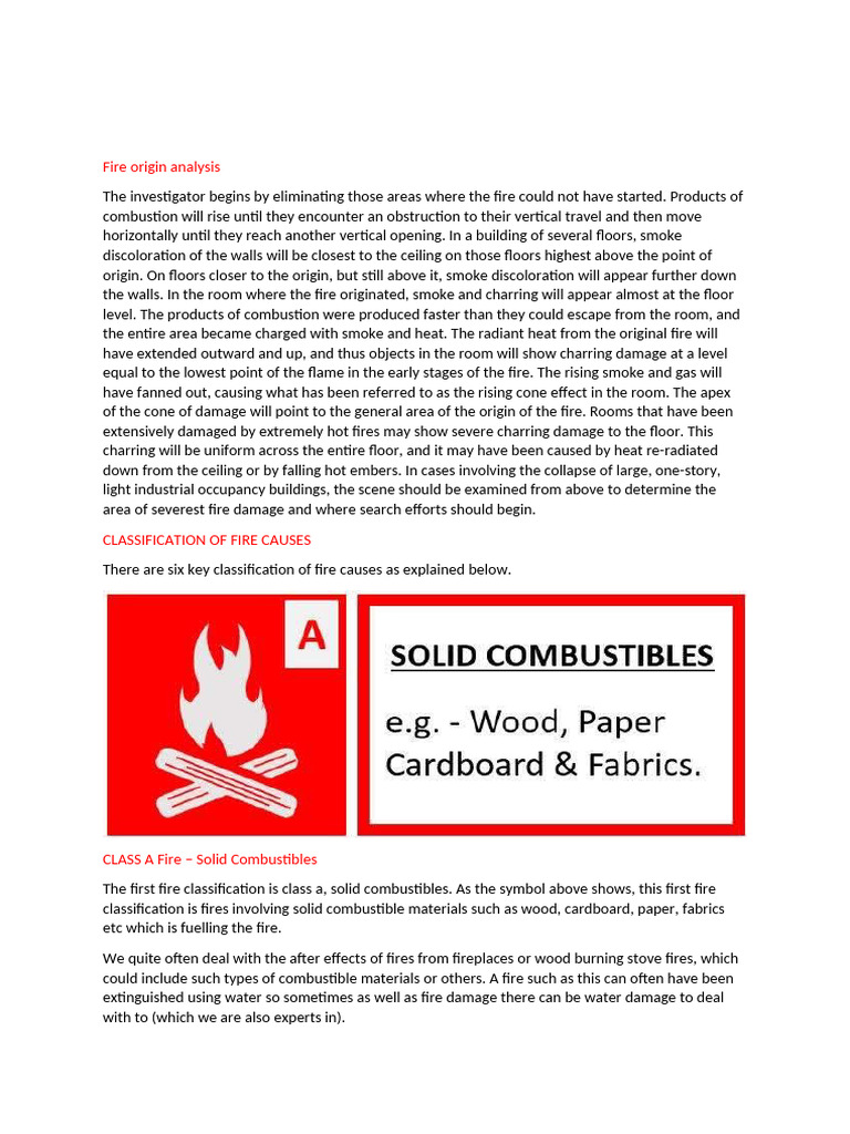Determining Fire Origin and Cause | PDF | Fires | Combustion