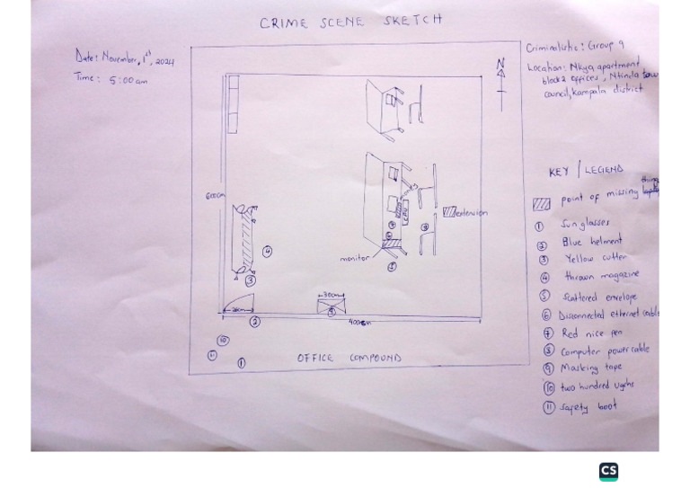 Crime Scene Sketch | PDF