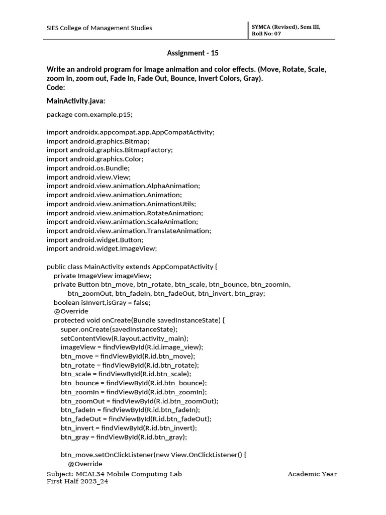 Assignment 15 MC 007 | PDF | System Software | Smartphone