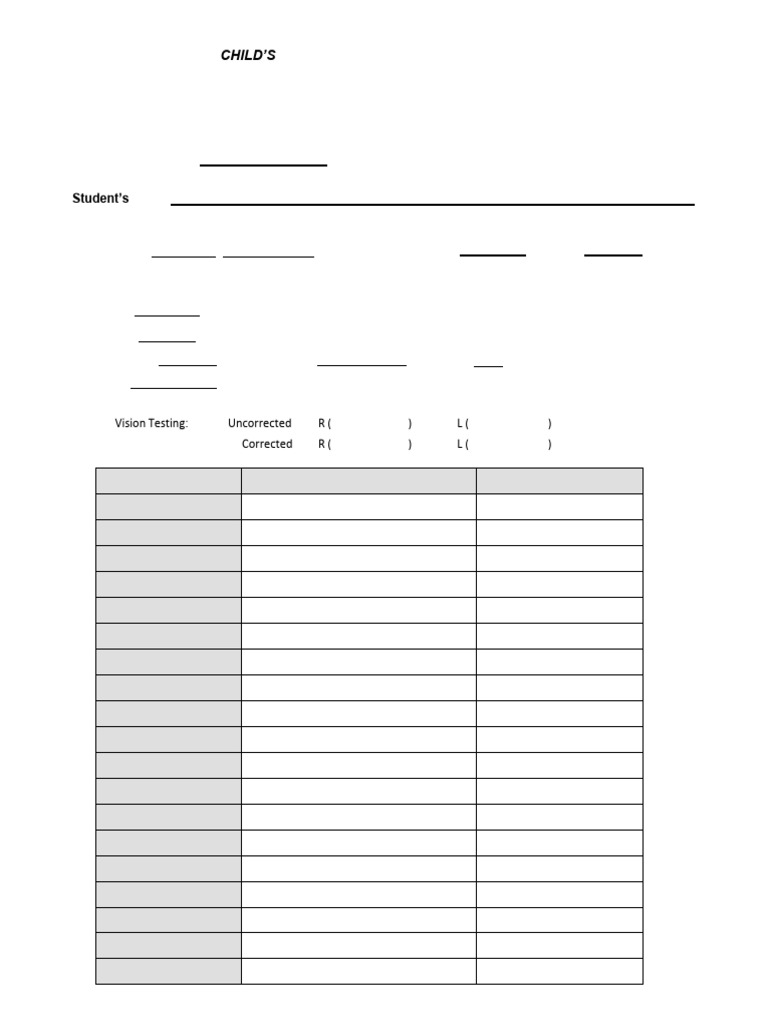 Medical Check Up Form-2024 | PDF