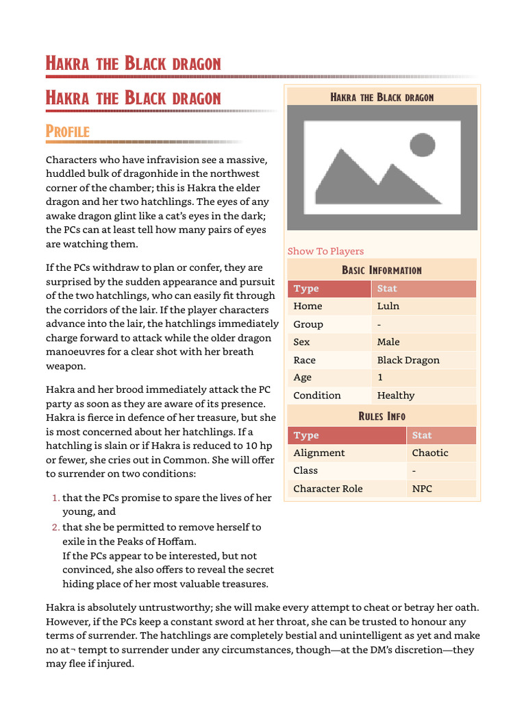 Hakra the Black dragon | PDF | Dragon