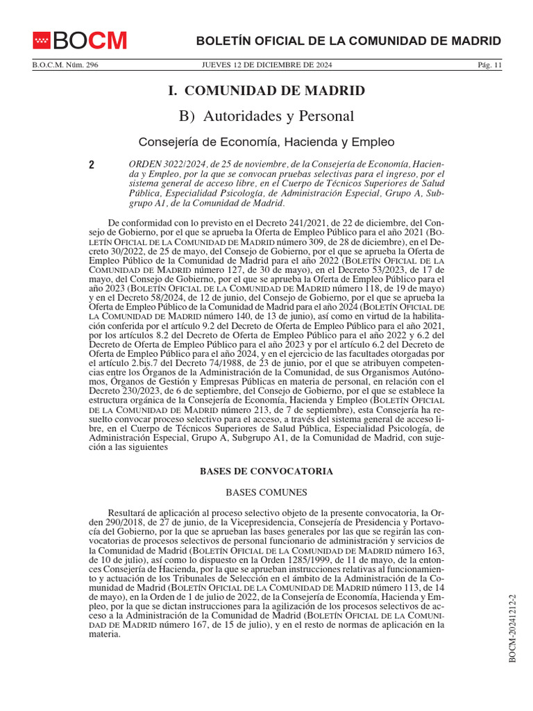 Bocm 20241212 2 | PDF | Justicia | Crimen y violencia