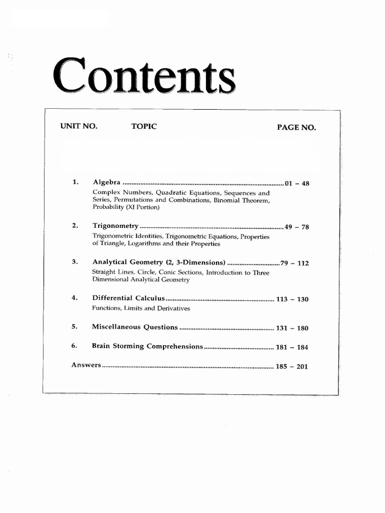 JEE Advanced-2020 Mathematics (Part-1) | PDF