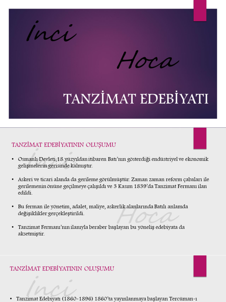 Tanzimat Edebiyatı Ünikazan Koçluk | PDF