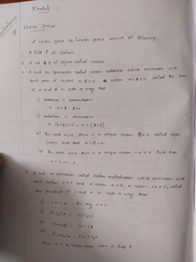 Linear Algebra Mod 1 | PDF