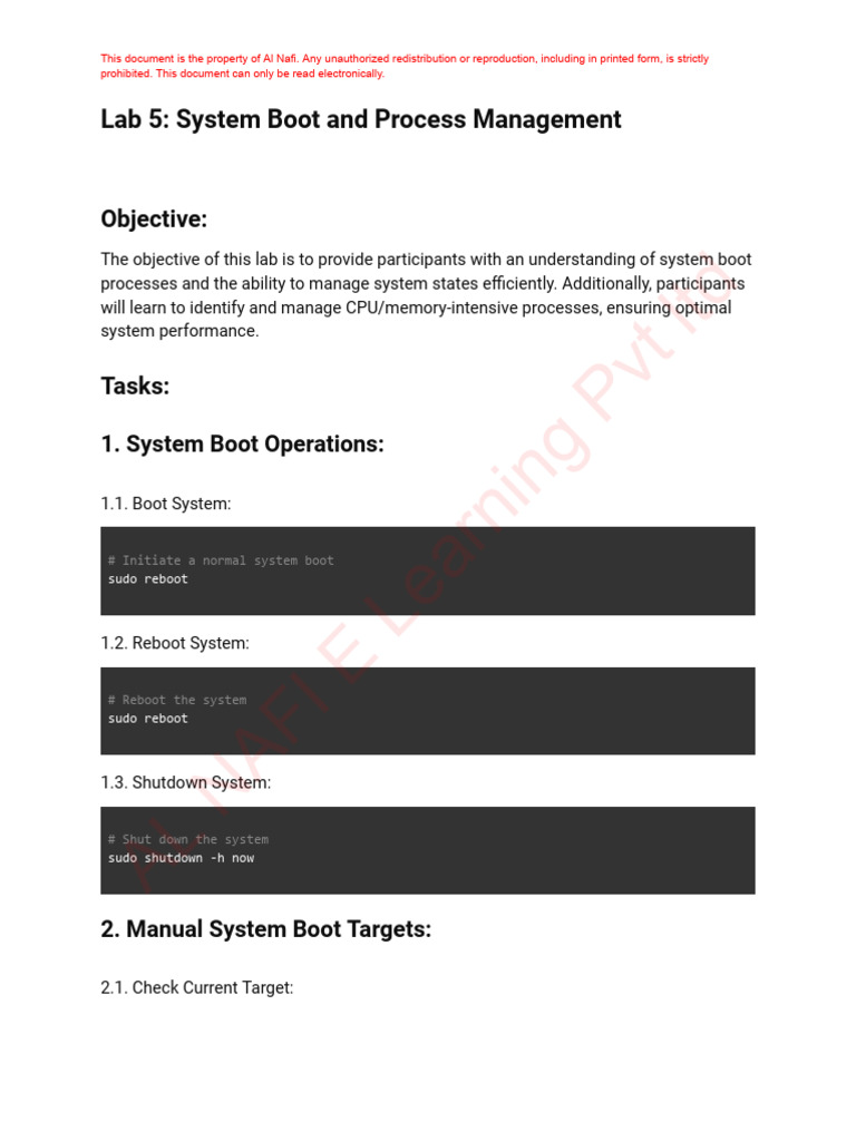 PhCQDtDmQQSYkyDHCK7H_Lab 5_ System Boot and Process Management | PDF | Booting | Computing