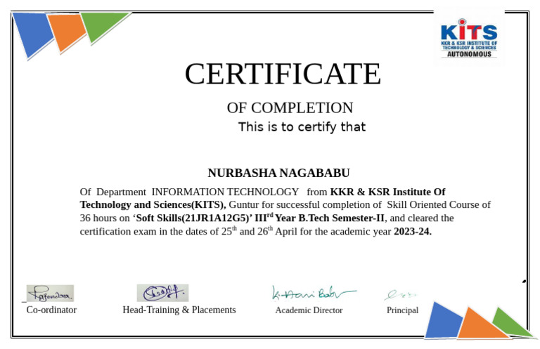 SS CERTIFICATE[1] | PDF