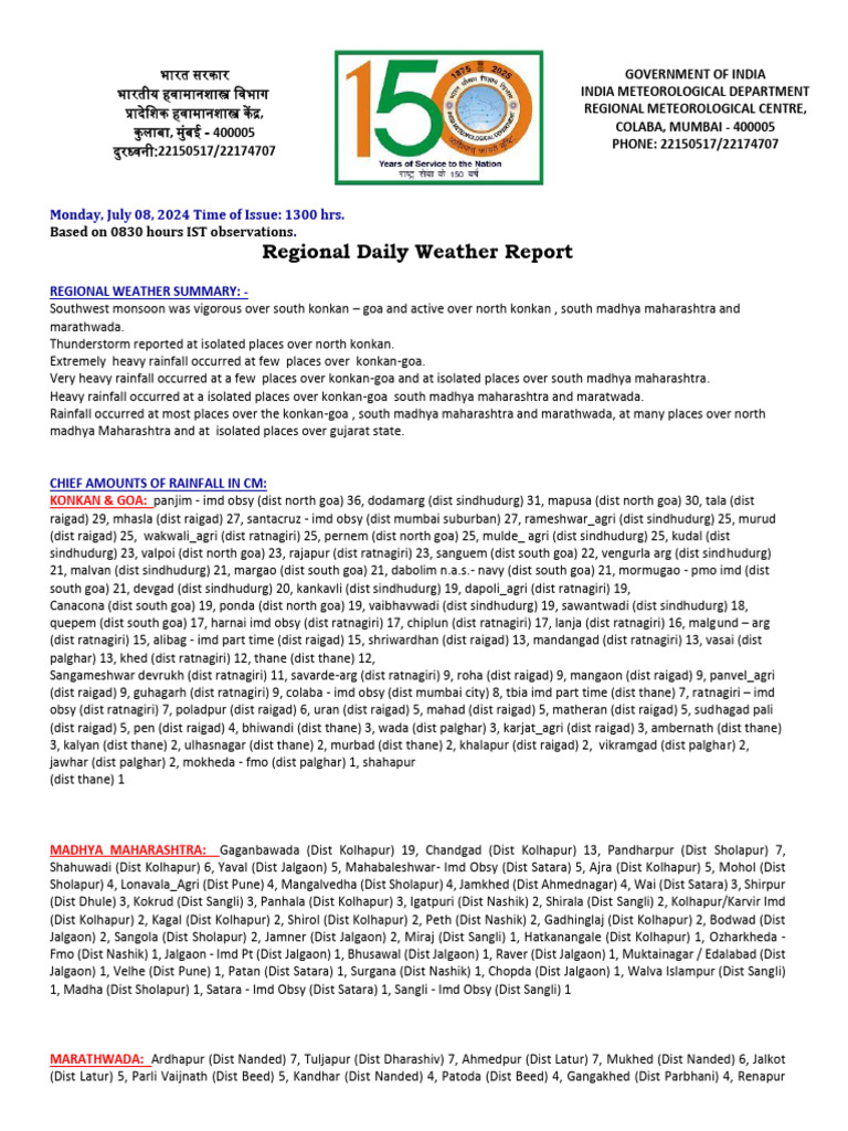 daily weather report | PDF | Tropics | Tropical Cyclone Seasons