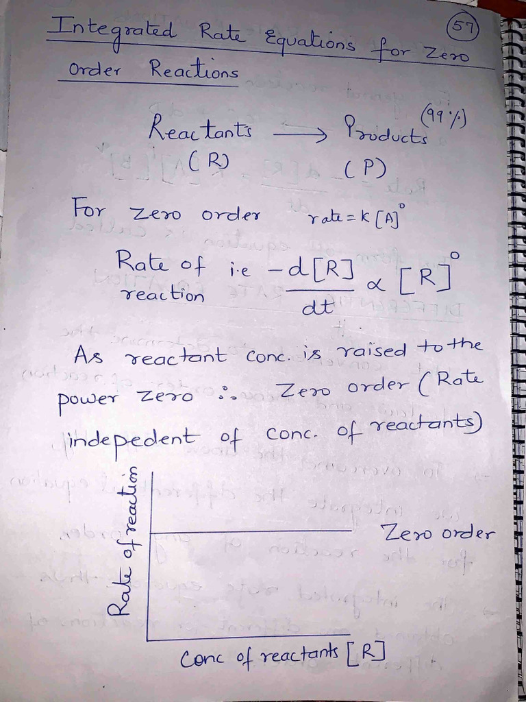 Zero Order Reaction Details | PDF