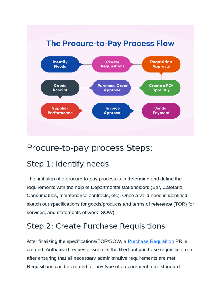 Procure to Pay Process | PDF | Specification (Technical Standard ...