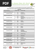 REVISED Pre-Board Date Sheet 2025 | PDF