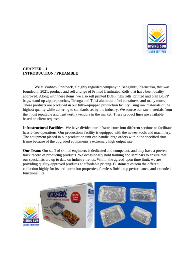 vaibhav printpack | PDF | Printing | Lithography