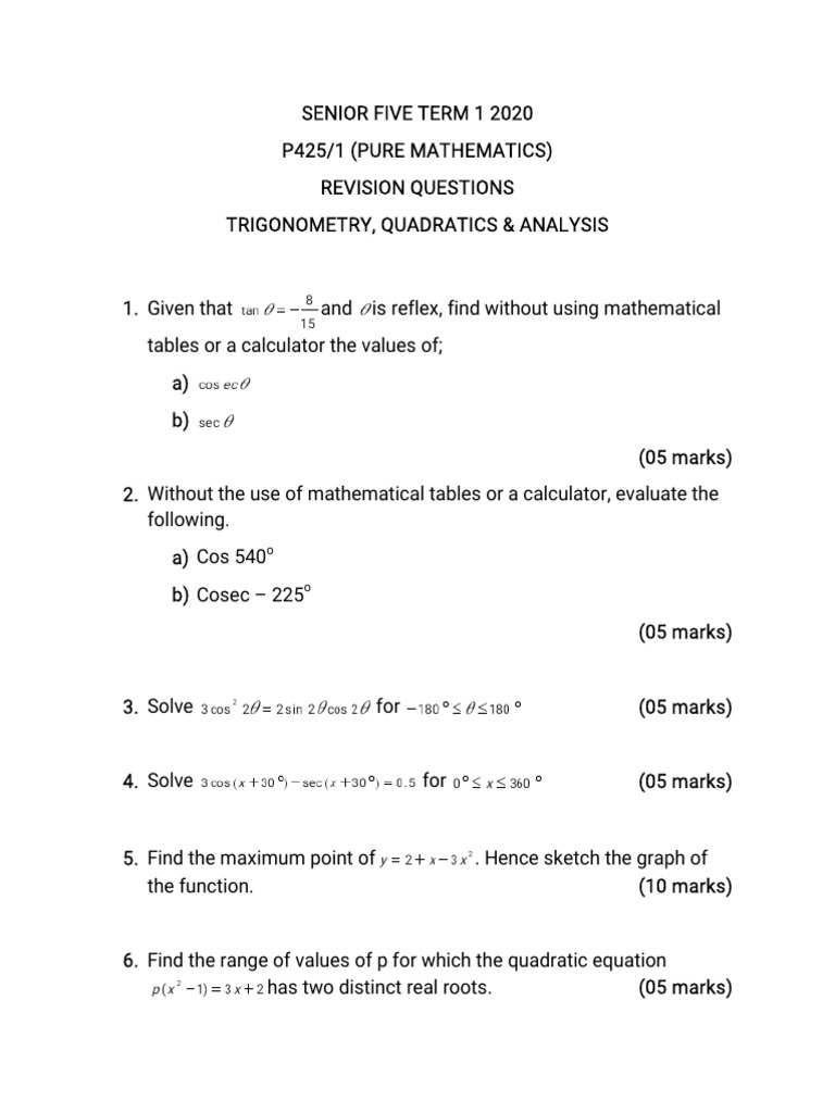 Pure Mathematics | PDF